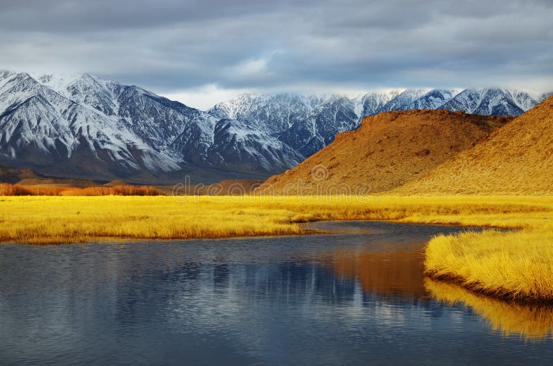 Winter valley landscape stock photo. Image of sunrise - 23390082