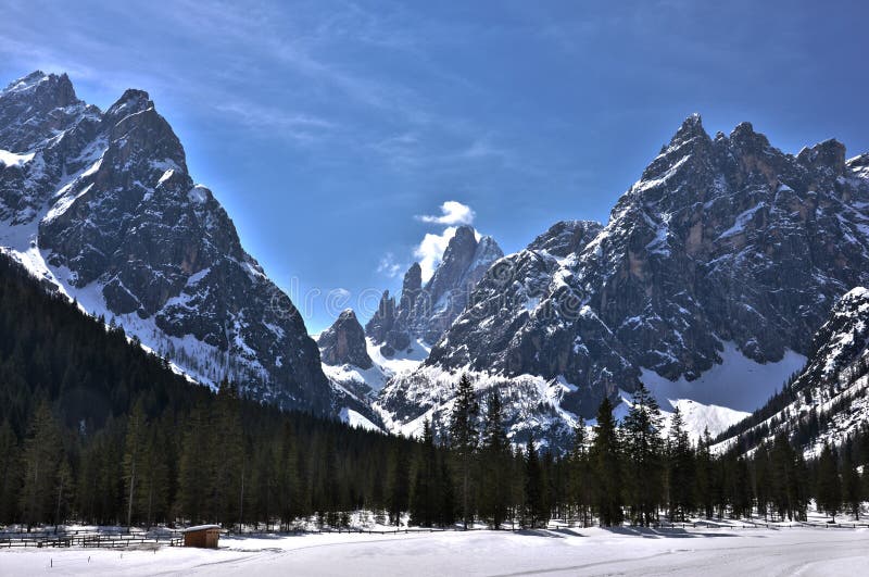 Winter valley stock photo. Image of lope, fiscalina - 198232172