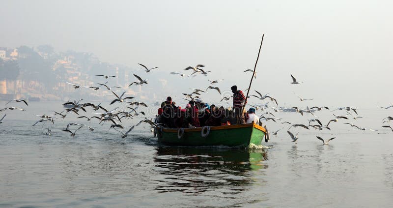 Varanasi at Morning editorial photo. Image of puja, holiness - 46412616
