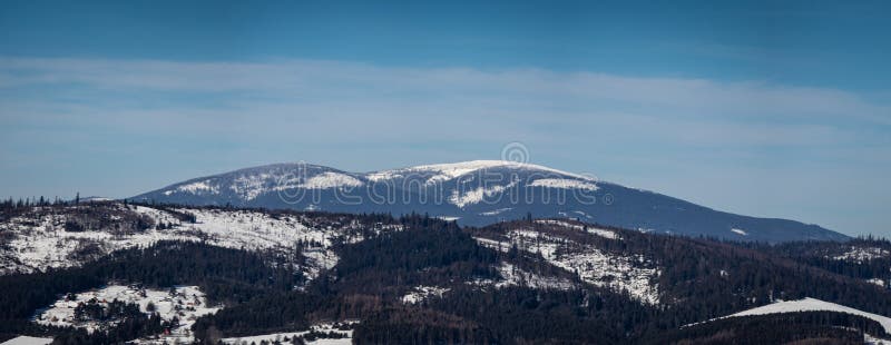Winter Vibe. Snow-capped Mountain Hills Stock Image - Image of vibe ...