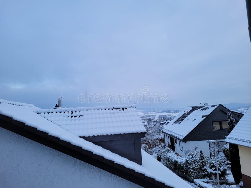 Winter View Captured from the Rooftop in the Morning Stock Photo ...