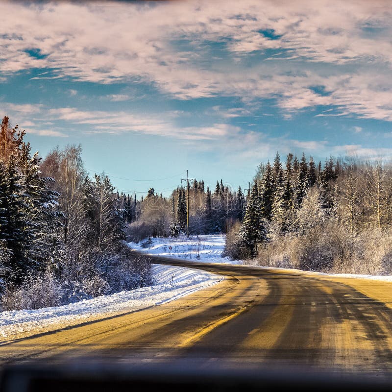 Winter View from the Car Window Stock Image - Image of motion ...