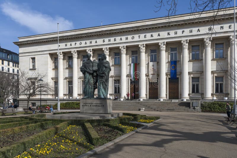 Winter View of National Library St. Cyril and Methodius in Sofia ...