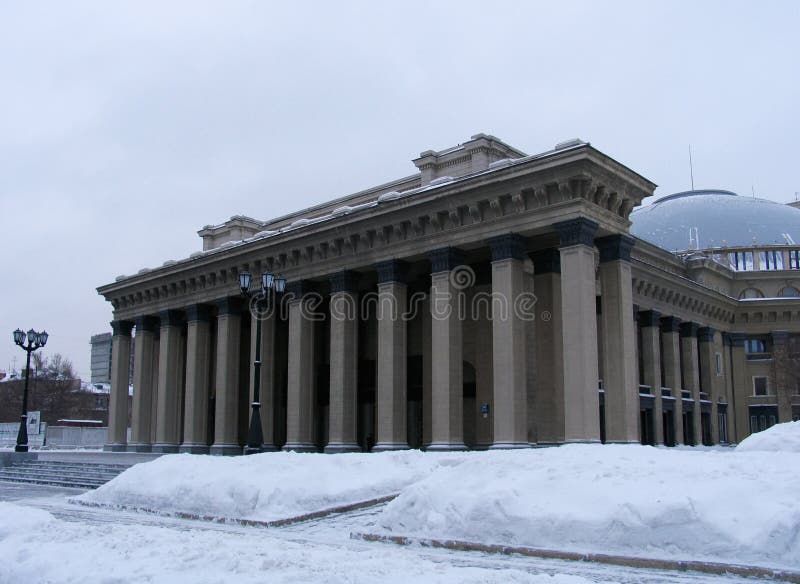 Winter View on Novosibirsk Opera and Ballet Theater Stock Photo - Image ...