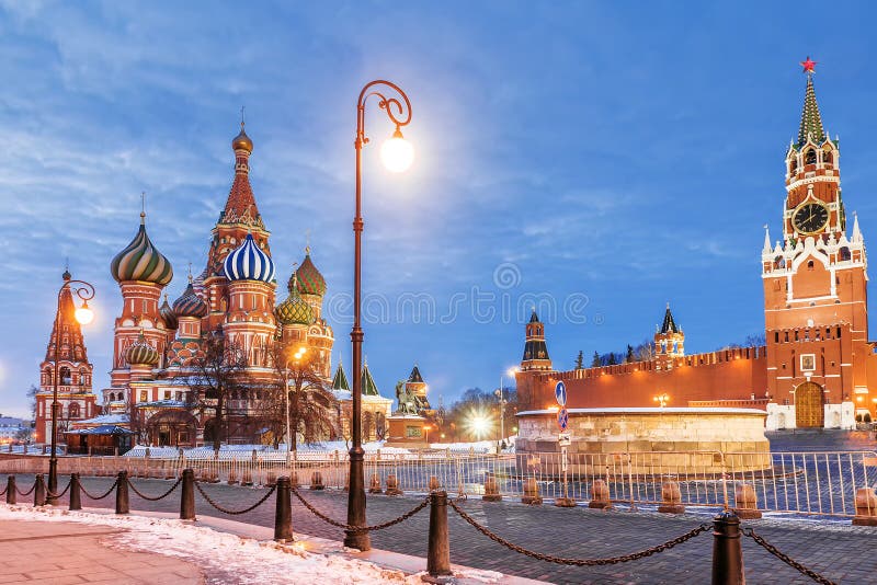 Winter View of Red Square in Moscow Stock Photo - Image of architecture ...