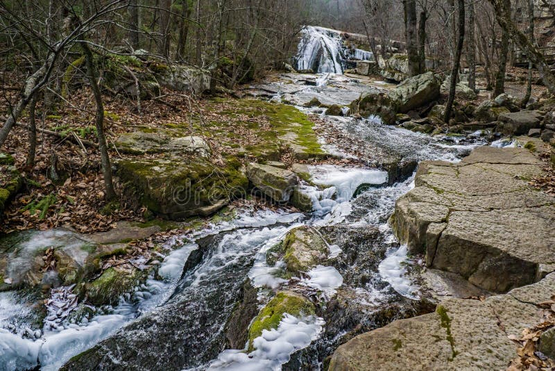 Winter View of Roaring Run Falls Stock Photo - Image of appalachian ...