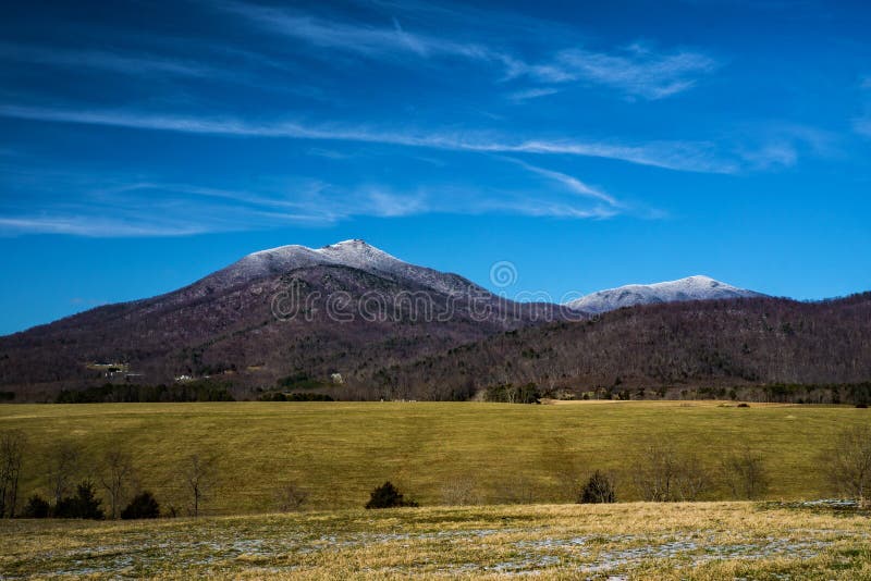 Sharp Top Mountain from Abbott Lake Stock Photo - Image of tree ...