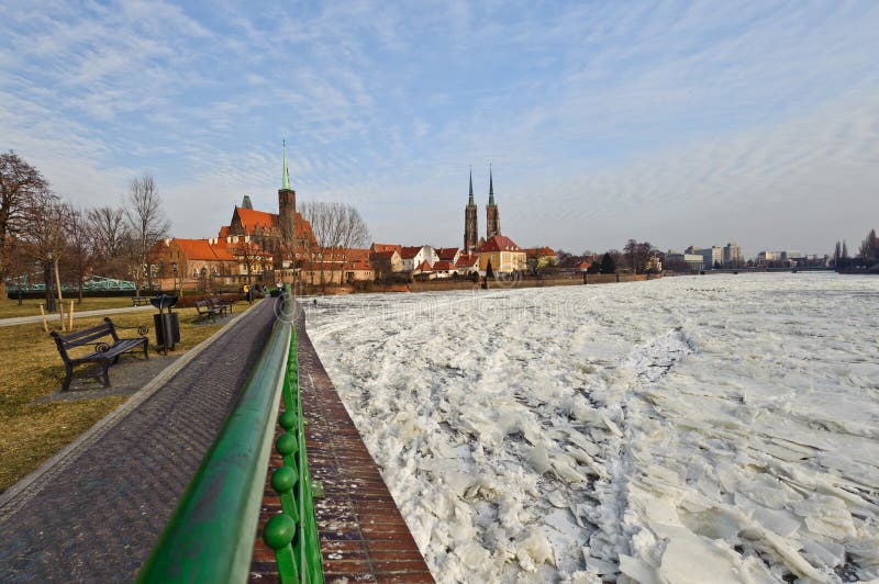 Winter View of Wroclaw stock image. Image of poland, polish - 23387937