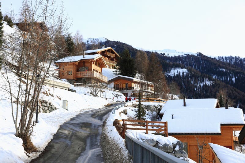 Winter village stock image. Image of countryside, rural - 13101645