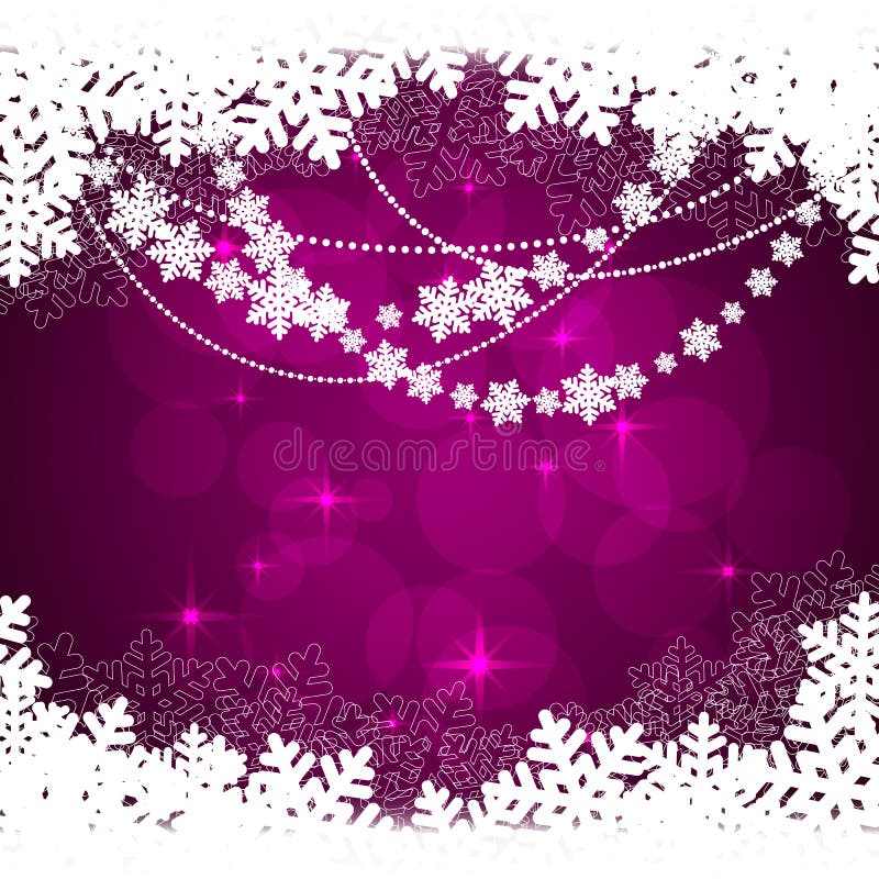 Winter Violet Seamless Pattern with Gold Snowflakes Stock Vector ...