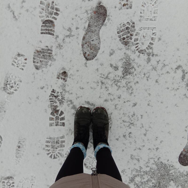 Winter Walk, Snow, Winter Photo, Footprints in the Snow Stock Photo ...