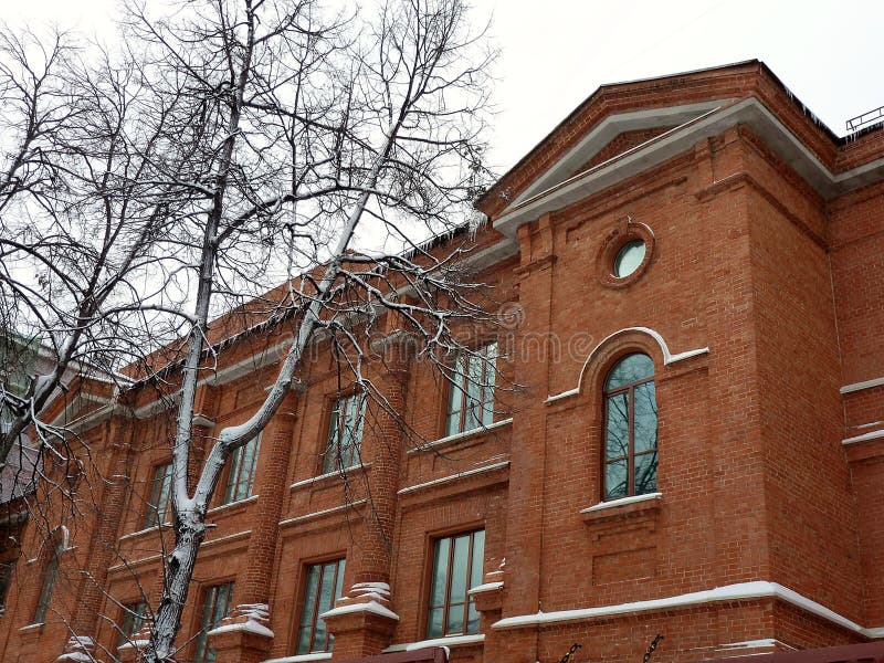 Winter walks in Ufa stock image. Image of building, style - 106529875