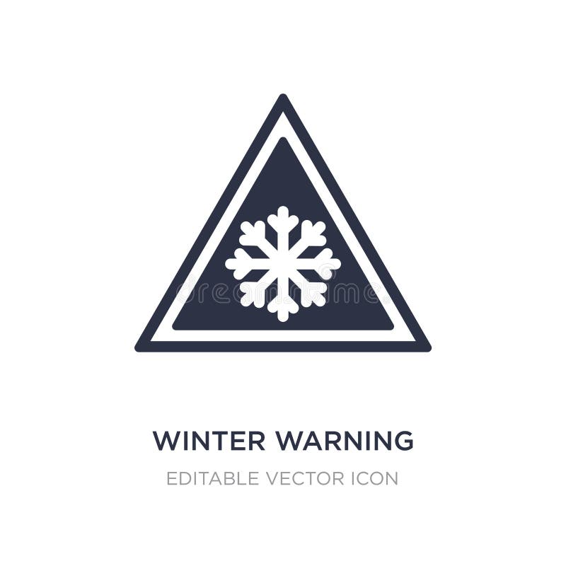 Winter Warning Icon on White Background. Simple Element Illustration ...