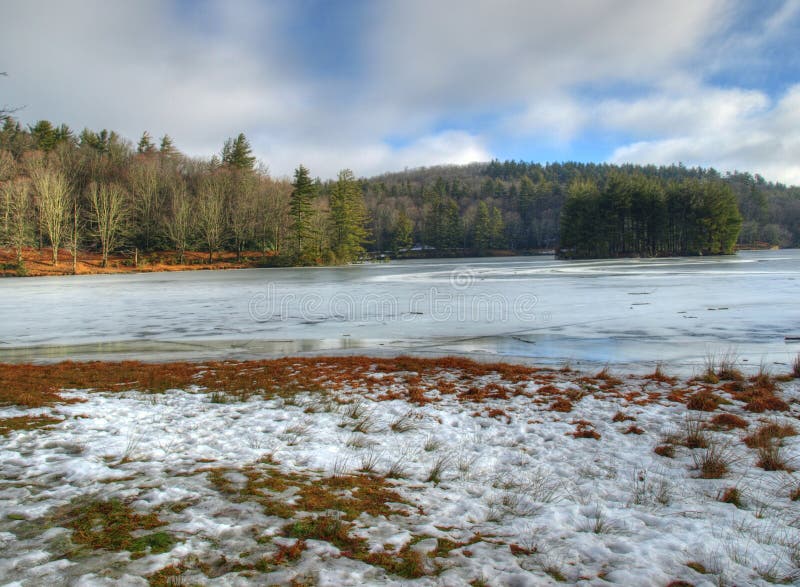 Winter water stock photo. Image of pines, carolina, rural - 12668634