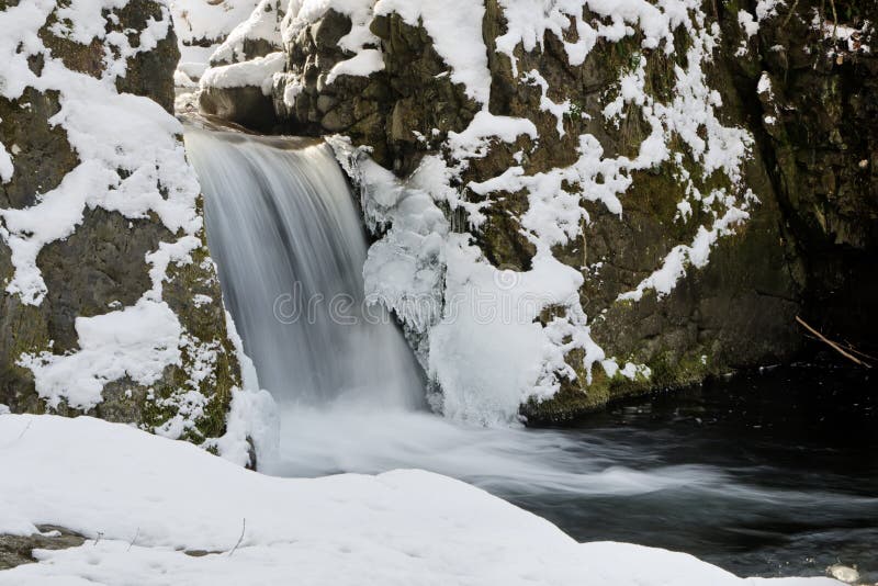 Winter waterfall stock image. Image of bulgaria, vacation - 28683383