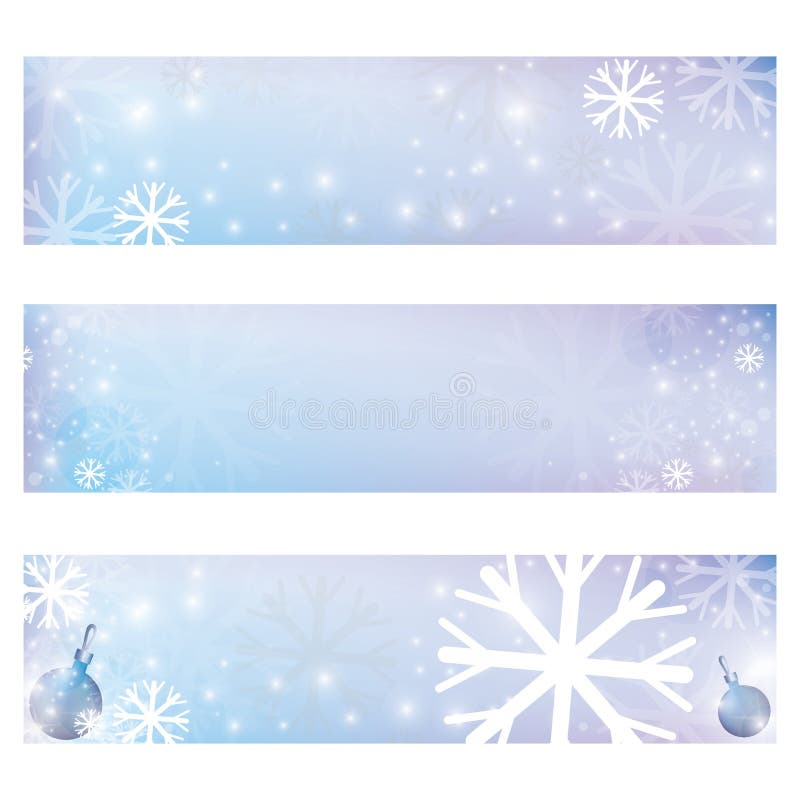Winter Web Banner Design. Vector Illustration Decorative Design Stock ...