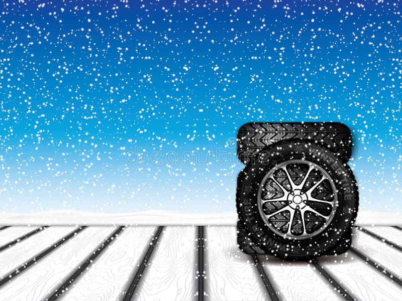 Winter wheels stock vector. Illustration of bunch, machine - 79680464