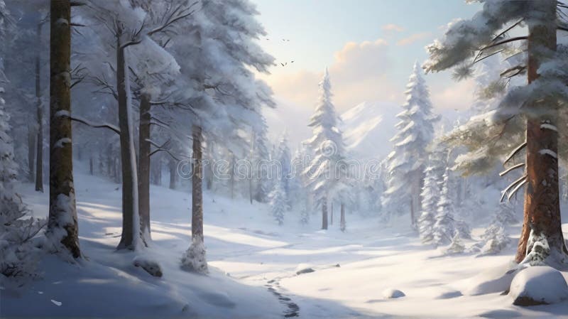 Winter Whispers stock illustration. Illustration of forest - 303308772