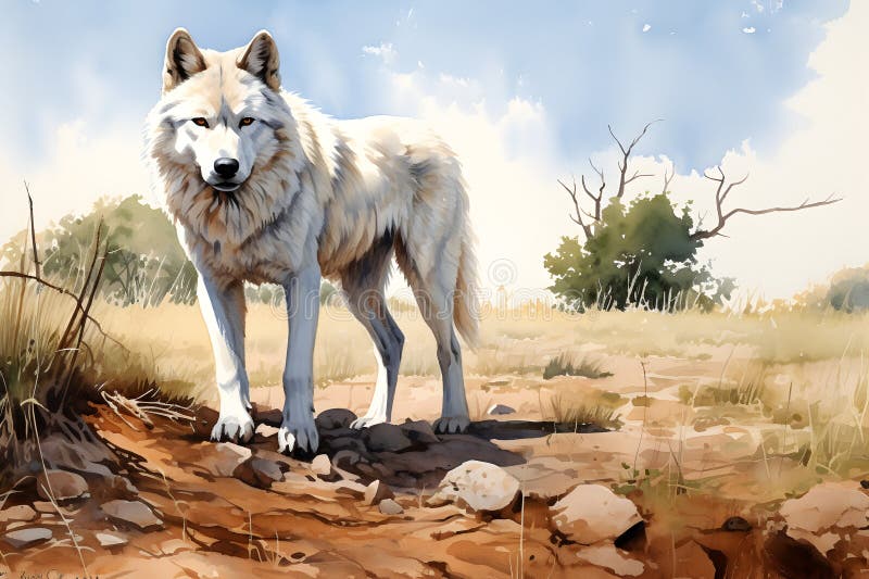 Winter White Wolf, White Fur, Nature Stock Image - Image of head ...