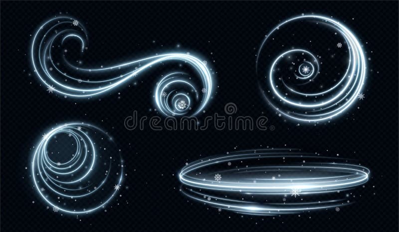 Winter Wind, Cold Air with Snow Effect Stock Illustration ...