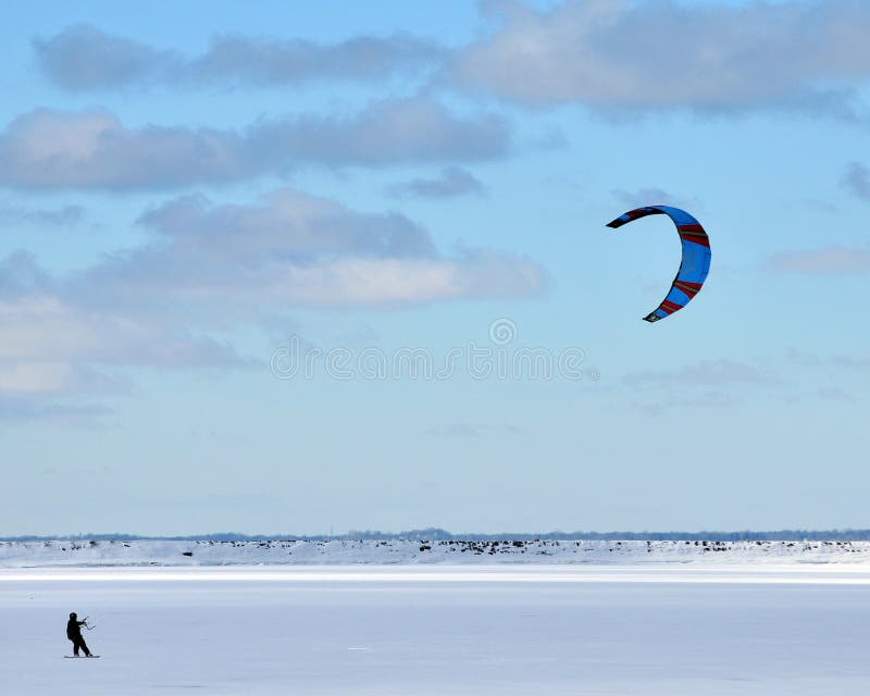 Winter Wind Surfing stock photo. Image of surfing, lake - 14206830