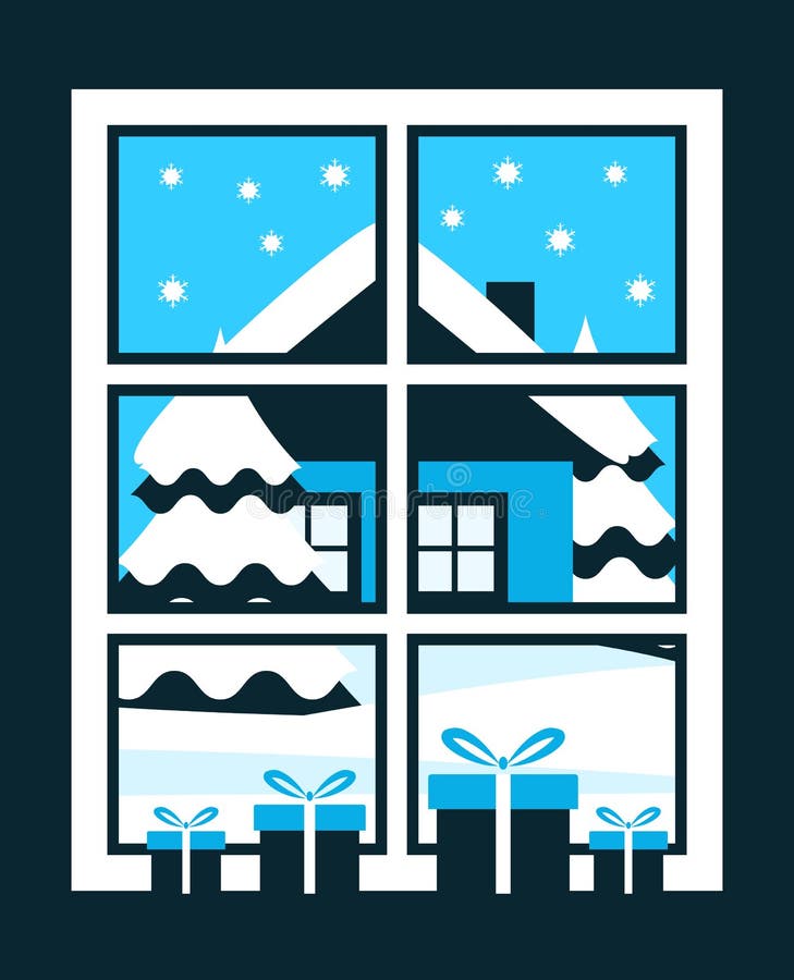 Winter landscape stock vector. Illustration of christmas - 16768405