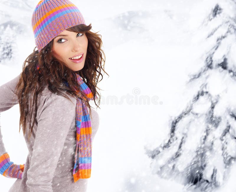 Winter woman stock photo. Image of cold, model, happiness - 16122352