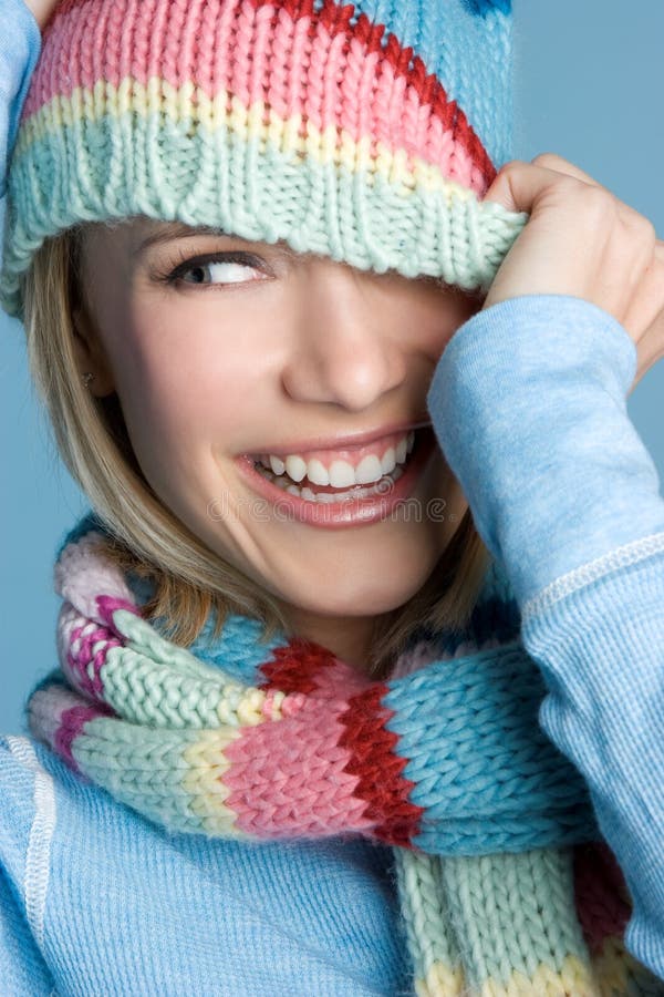 Winter Person stock image. Image of pretty, space, portrait - 8305945