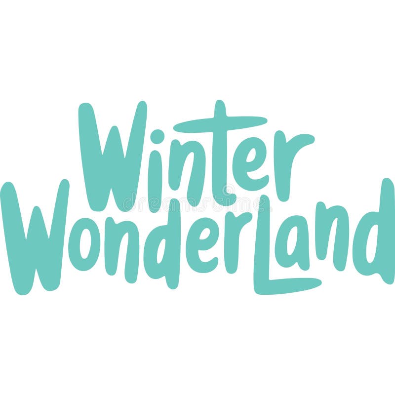 Winter Wonderland Handwritten Script Design Stock Vector - Illustration ...