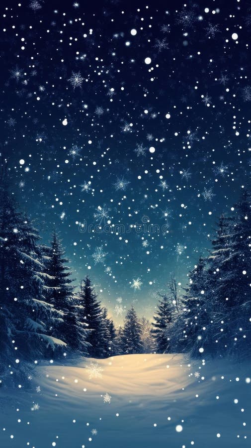 Winter Wonderland, Snow Falling on a Forest, a Serene and Peaceful ...