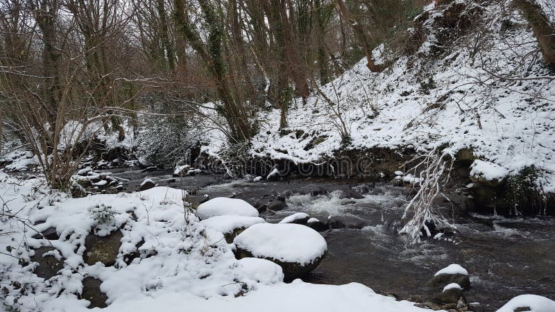 Icy River stock image. Image of winter, wonderland, river - 115136477