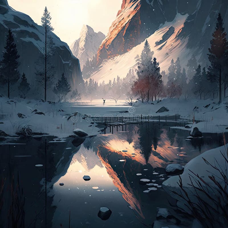 Winter Wonderland a Stunning Collection of Winter Backgrounds Stock ...