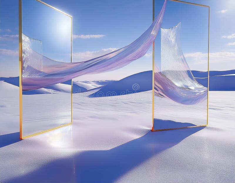 Winter Wonderland: Surreal Christmas Scene with Floating Cloth and ... Winter Wonderland: Surreal Christmas Scene with Floating Cloth and ...