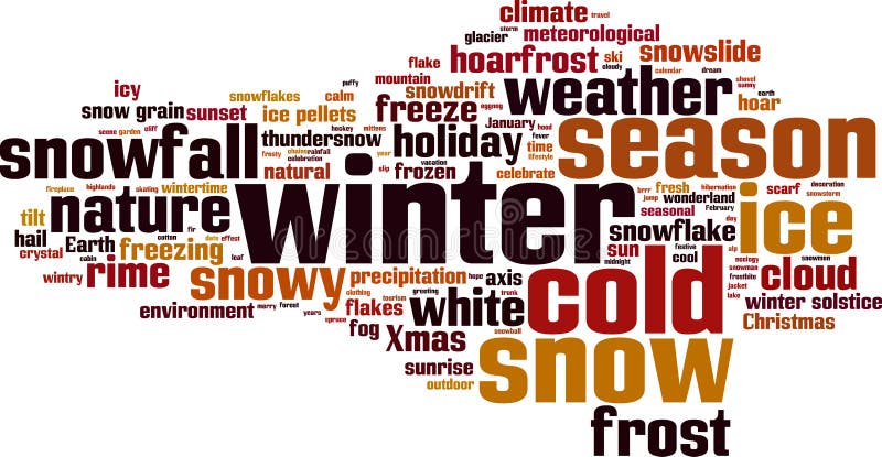 Winter word stock vector. Illustration of season, seasonal - 17334192