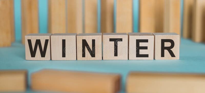Winter - Word on Wooden Blocks. Concept Seasons of Year Stock Image ...