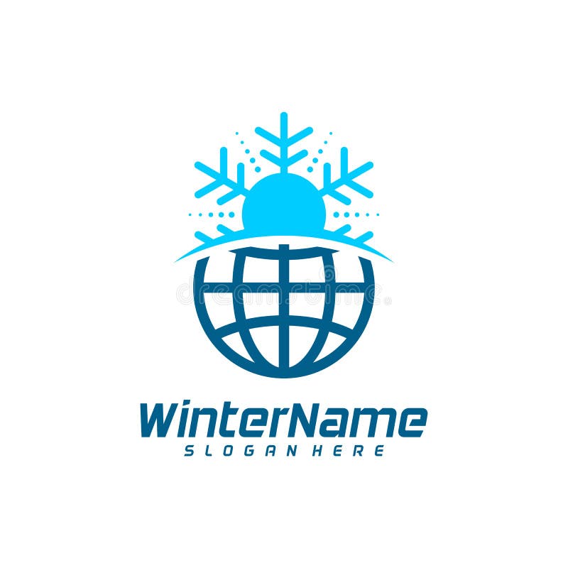 Winter World Logo Template, Winter Logo Design Vector Stock ...