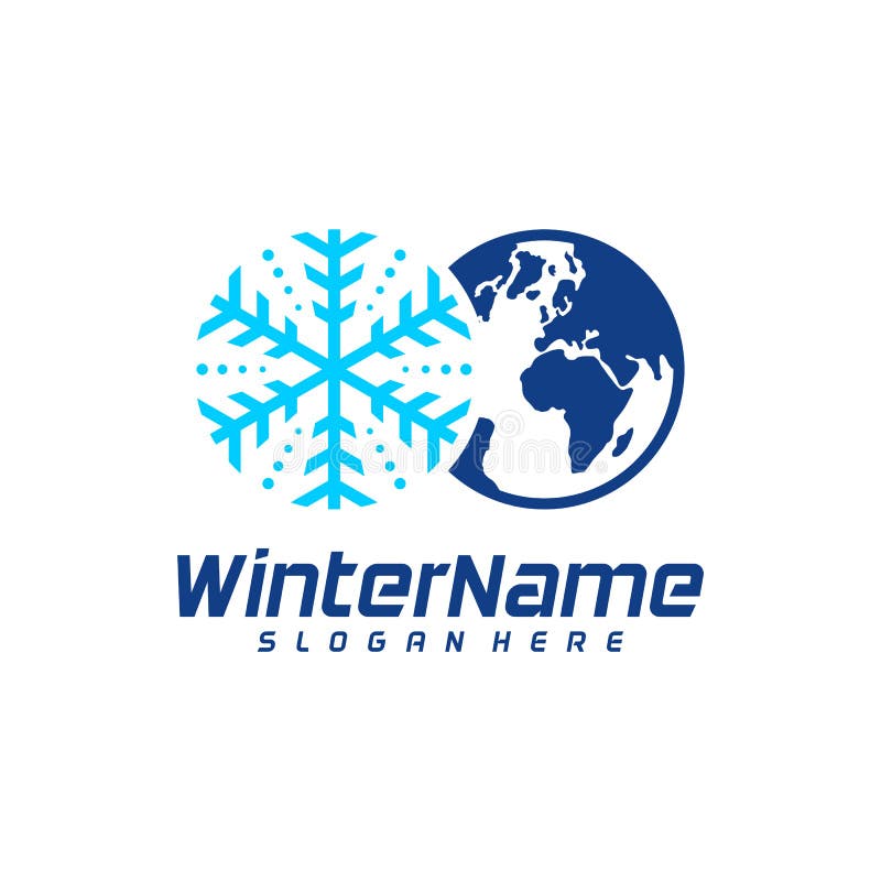 Winter World Logo Template, Winter Logo Design Vector Stock ...