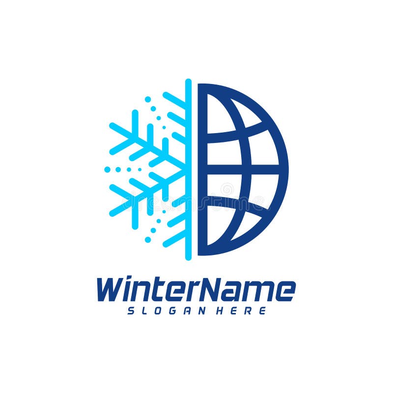 Winter World Logo Template, Winter Logo Design Vector Stock ...
