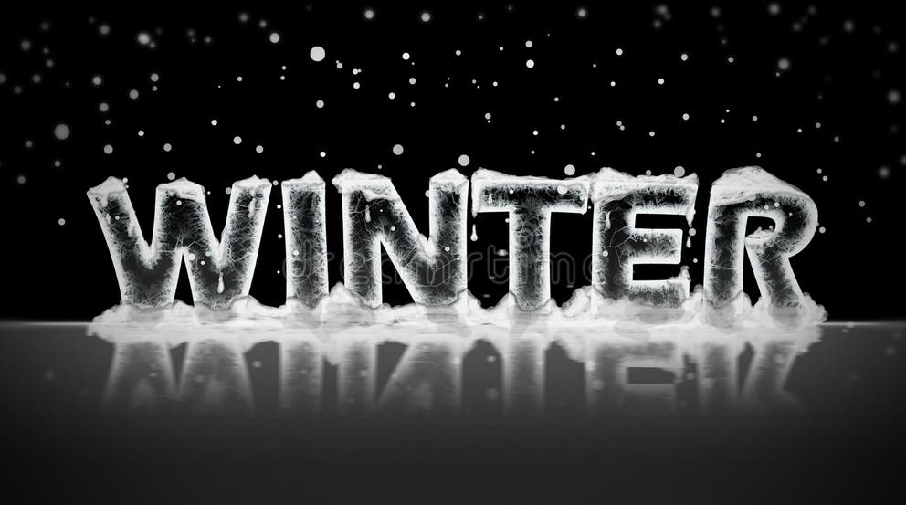 Word Winter Written Snow Stock Illustrations – 809 Word Winter Written ...