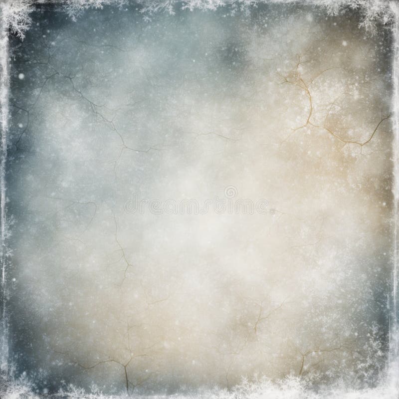 Vintage Winter Memory: Distressed Frozen Background in Blue and Beige ...