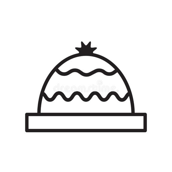Winterhat Line Icon Vector Design Graphic Illustration Stock Vector ...