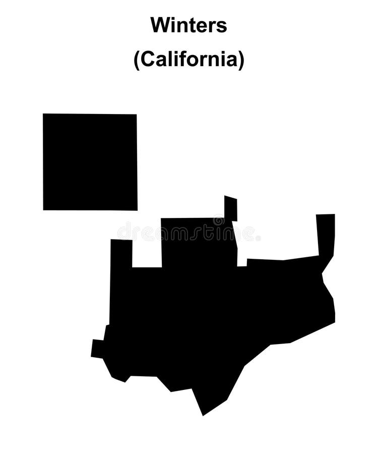 Winters outline map stock vector. Illustration of region - 386071271