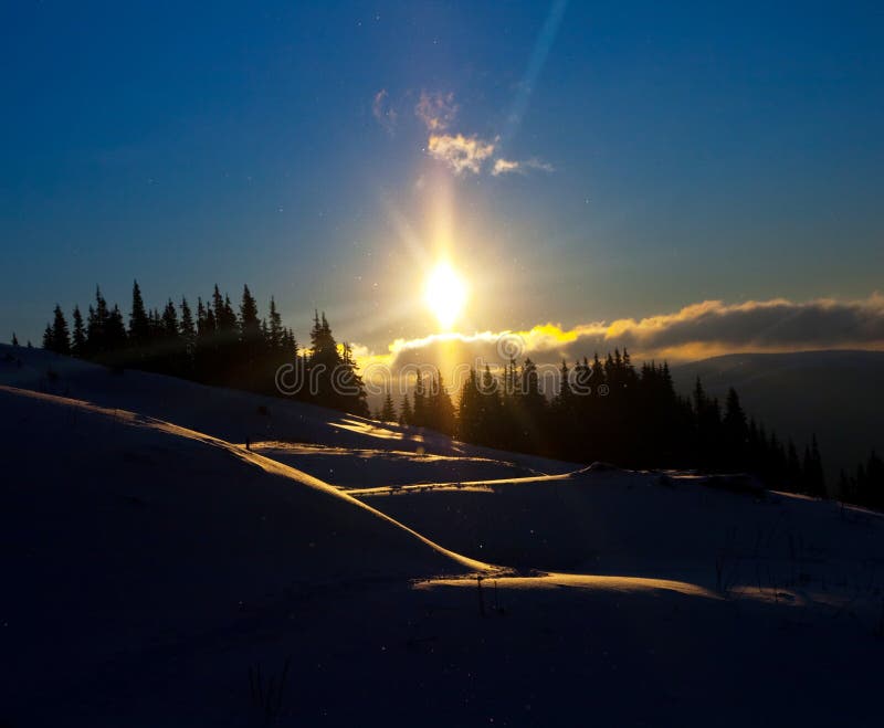 Winters scene stock image. Image of evening, natural - 54199321