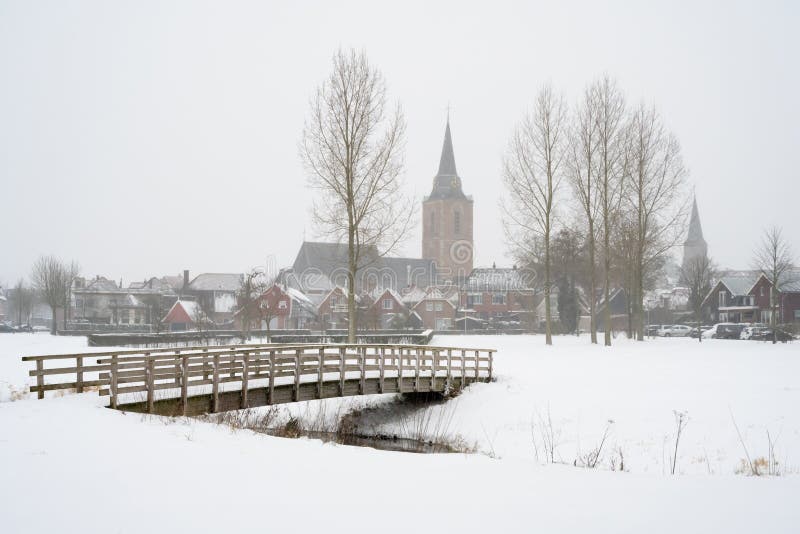 Winterswijk Seen from the Scholtenbrug on a Winter Day Stock Photo ...