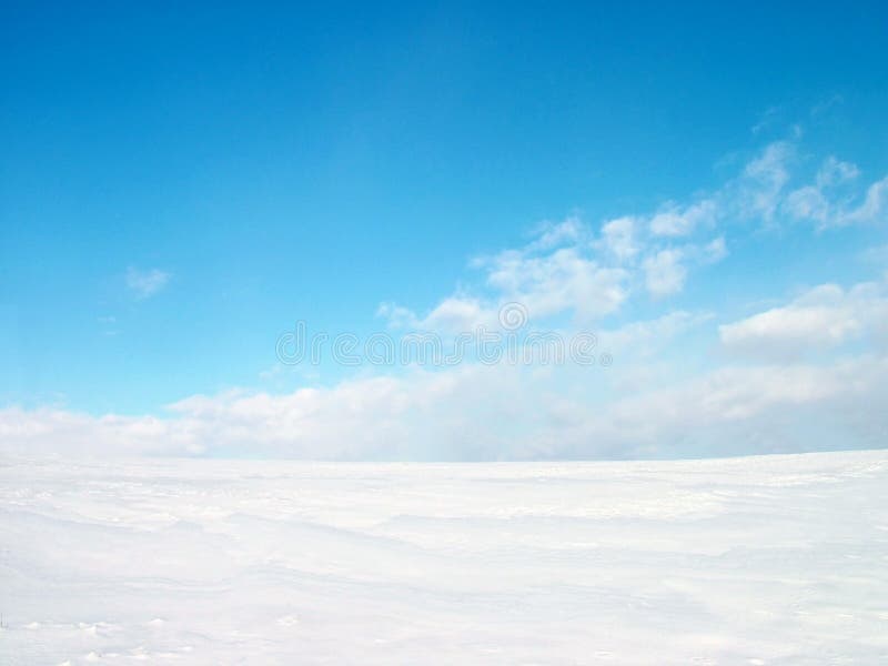 Winter Sky Horizon Snow and Clouds Stock Photo - Image of blue, freeze ...