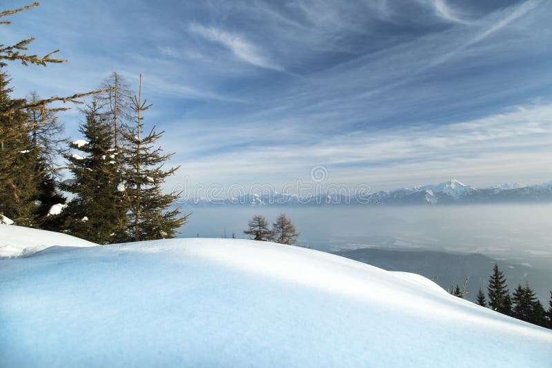 Wintr Scene, Amazing Mountain View, Space for Your Text Stock Image ...