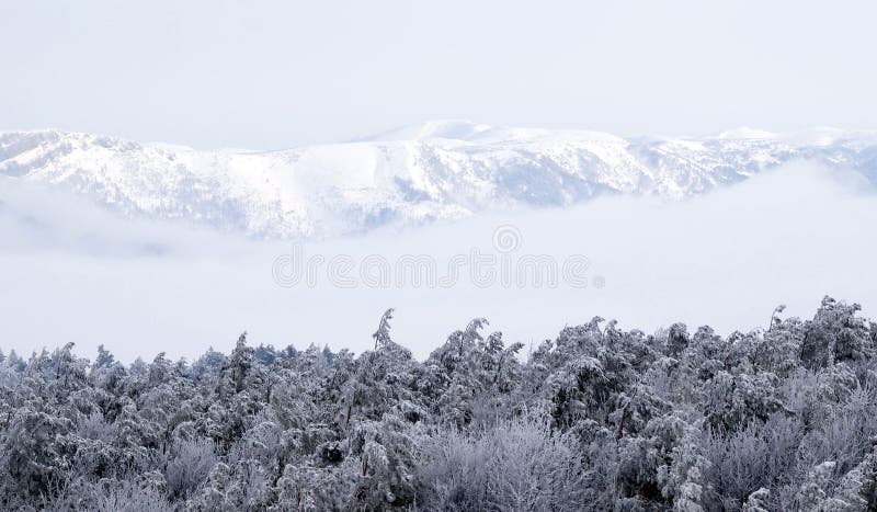Wintry landscape. stock photo. Image of summit, view - 22613936