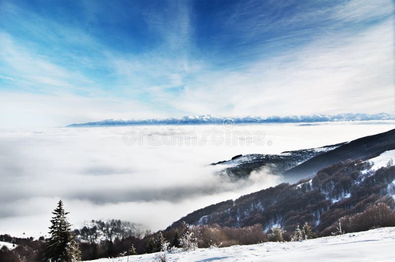Wintry landscape stock image. Image of peak, panorama - 37459287