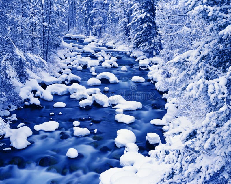 Snowy river stock photo. Image of river, frosty, seasons - 1200624