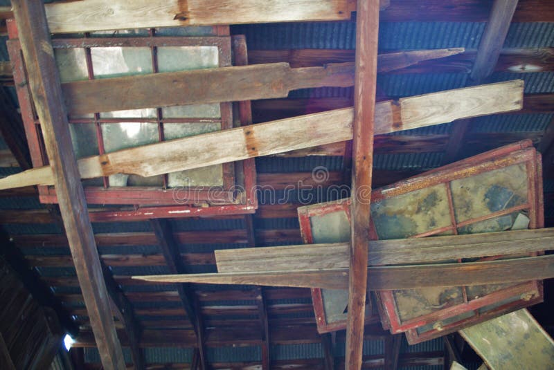 Interior Rafters of a Barn stock photo. Image of barn - 20742672